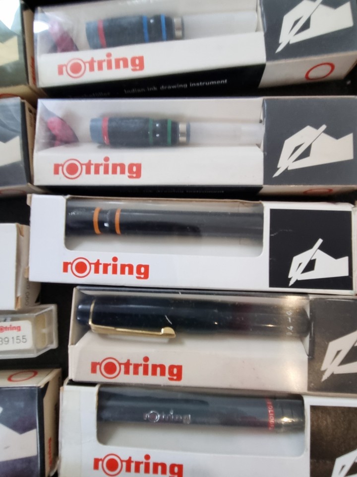 Case containing 7 Rotring Pen Nibs + pens | eBay UK