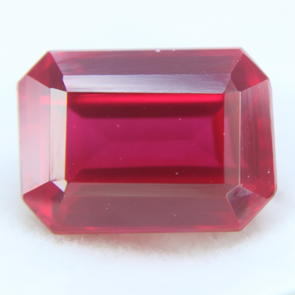 12.70CT Certified Natural Red Ruby Eye Clear Emerald Shape Loose ...