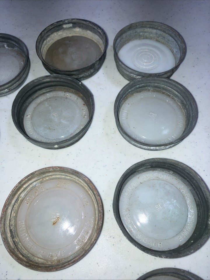 Vintage Atlas Zinc Porcelain Lined Canning Jar Lids- Lot of 15 Barn ...