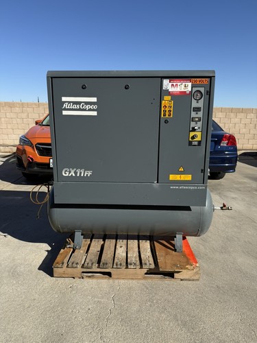 USED 15HP ATLAS COPCO GX11FF With Built In Dryer Rotary Screw ...