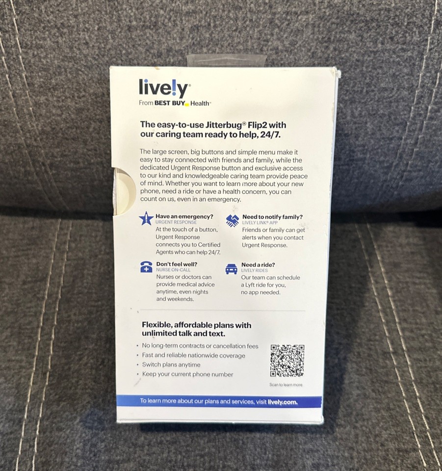 Lively Jitterbug Flip2 Cell Phone for Seniors RED Large Screen Big ...