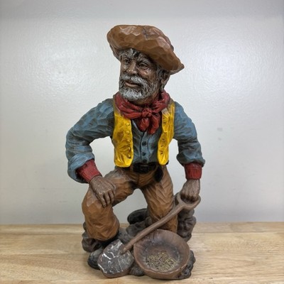 Vintage 1976 Universal Statuary Co Chicago Cowboy Figure Panning For ...