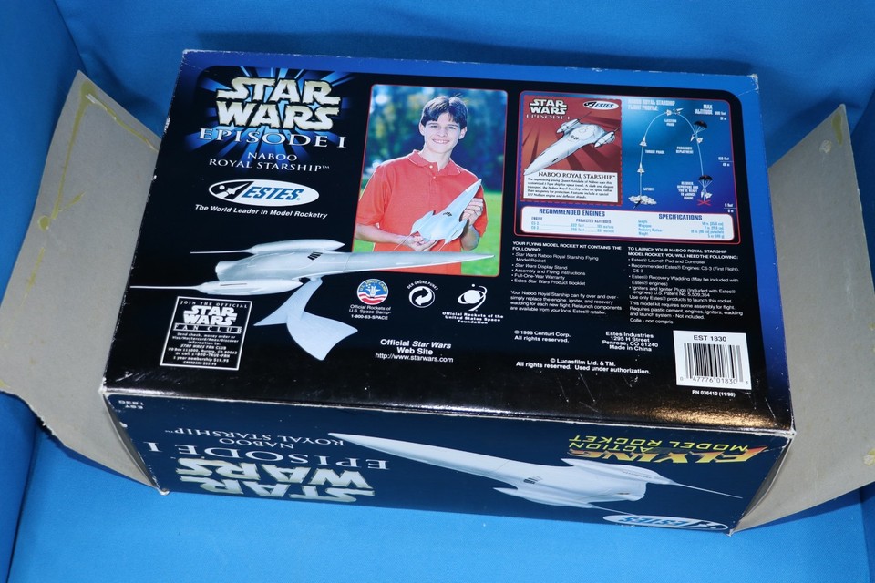 ESTES FLYING ACTION MODEL ROCKET STAR WARS EPISODE 1 NABOO ROYAL ...