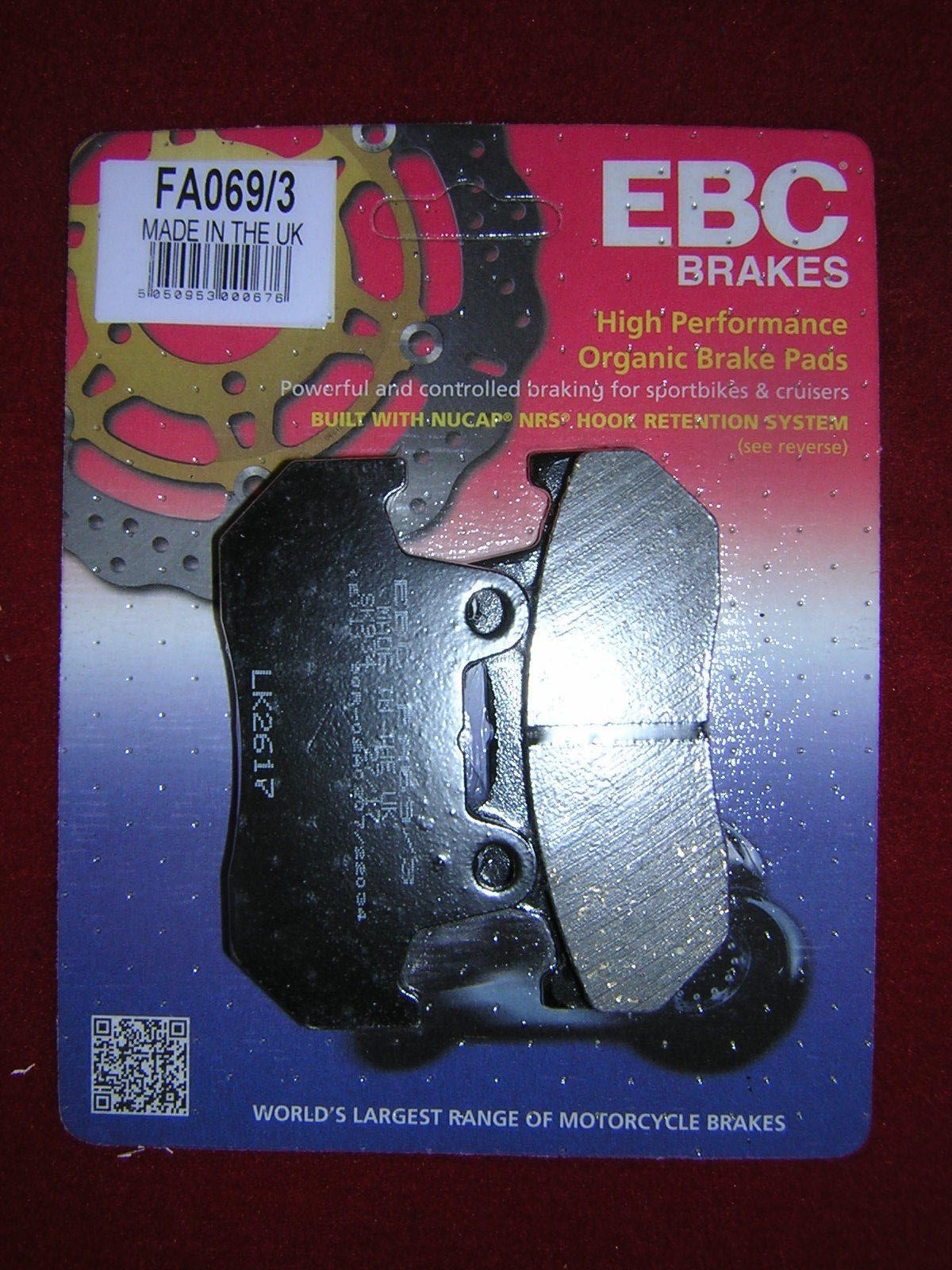 Honda VF1000 FE/FF/FGF2F/F2G ,1984-1986 EBC FA69/3 Rear Brake Pads. New ...