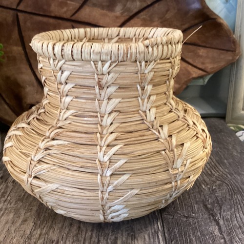 Vintage Papago Basket - Small Native American 5" Boho Basket Decor ...
