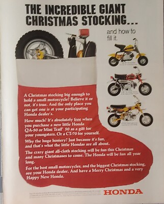 Honda Mini Motorcycle Magazine Ad December 1972 | eBay