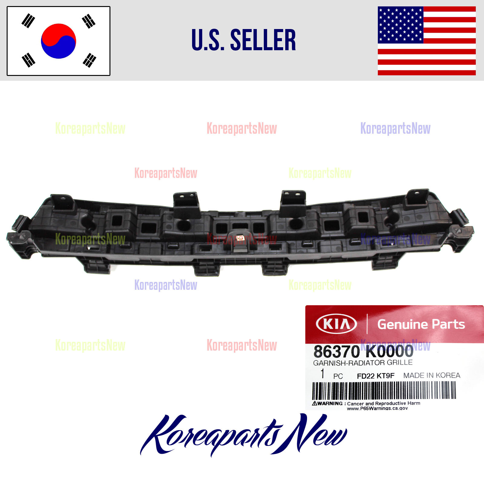 Grille Front Bumper Garnish Upper 86370K0000 ⭐GENUINE⭐ fits Kia Soul ...
