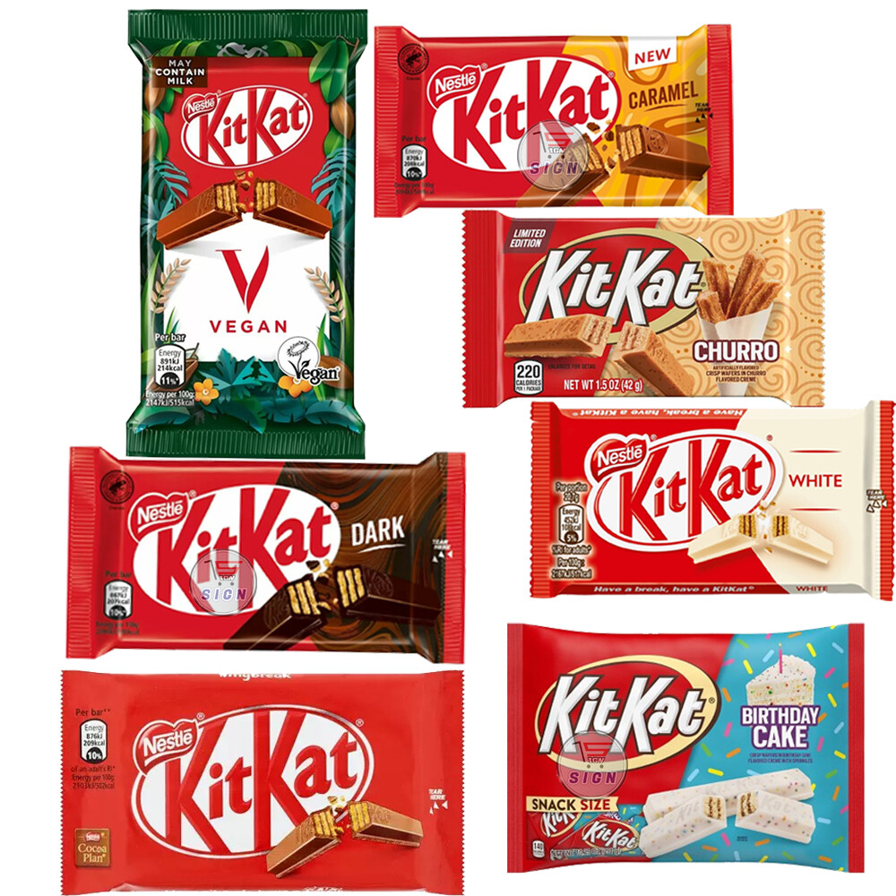 KIT KAT Mixed KEY LIME PIE, DUOS MOCHA,DARK CHOCOLATE BARS 42g - Full ...
