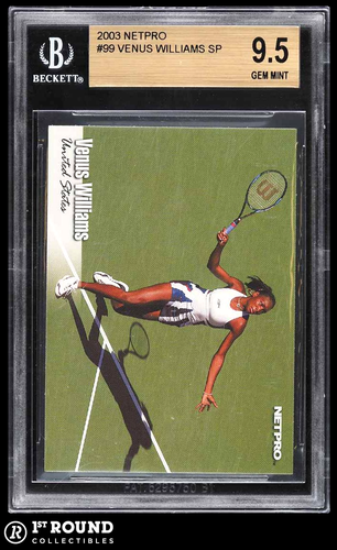 Venus Williams SP BGS 9.5: 2003 NetPro Rookie Card Short Print No Cards ...