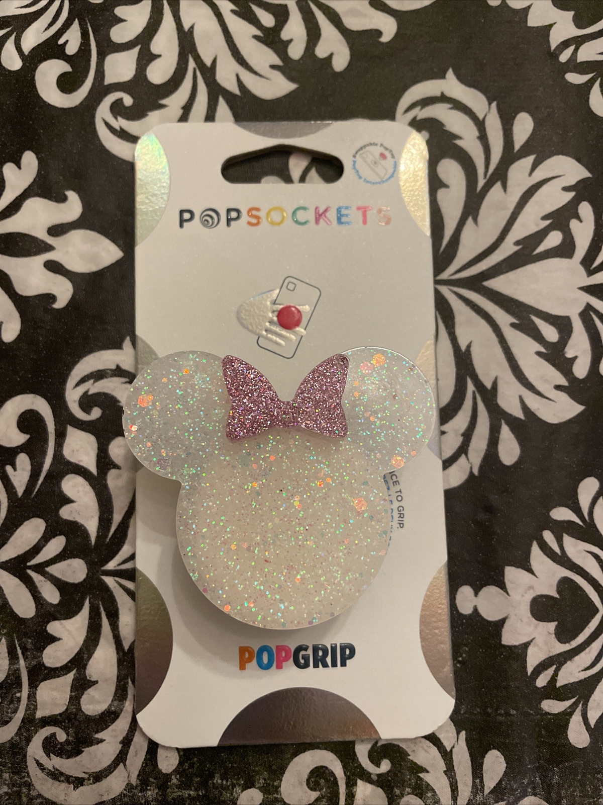 Minnie Mouse Irridescent Pink Bow Inspired Pop Socket/Phone Grip | eBay