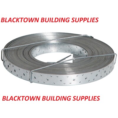 Hoop Iron Perforated Galvanised 30mm x 0.8mm x 15m Punched Strapping ...