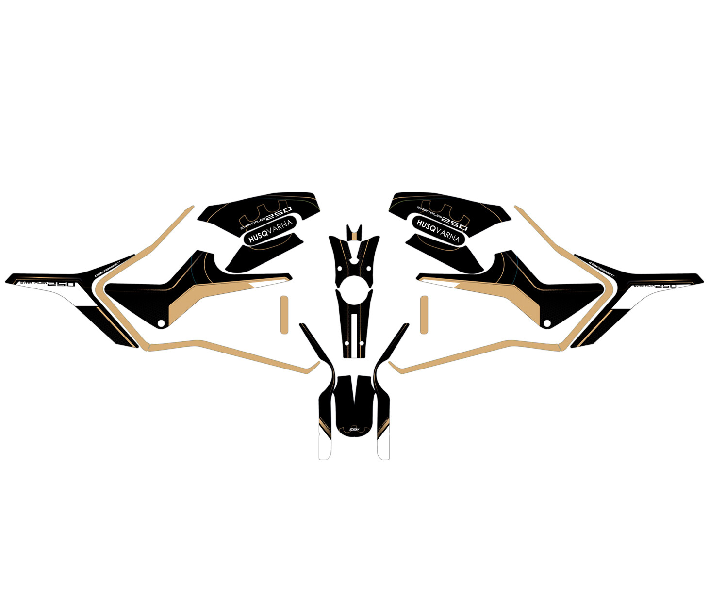 Graphic kit for Husqvarna 401 250 125 SVARTPILEN VITPILEN Full Decal ...