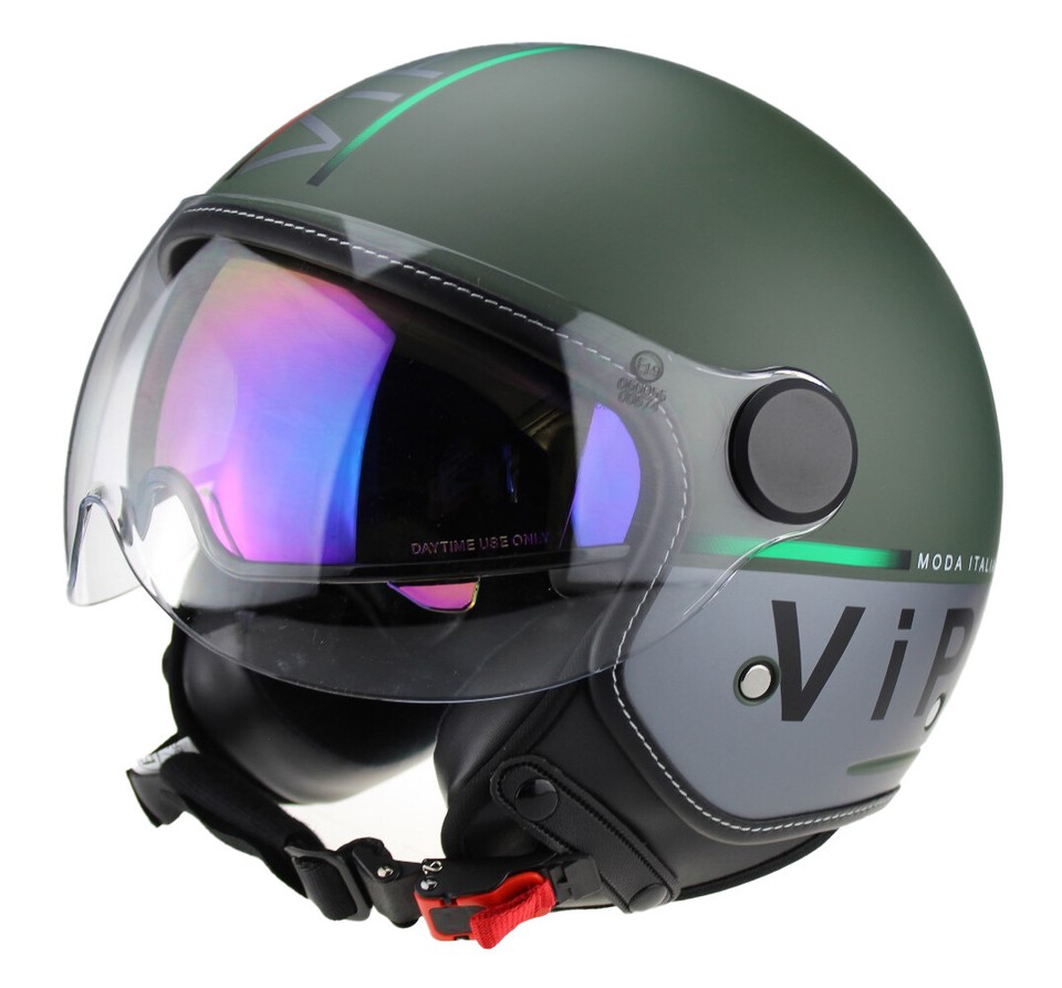 VIPER OPEN FACE RS-V19 SCOOTER MOTORCYCLE HELMET DUAL VISOR FORZA ITALY ...