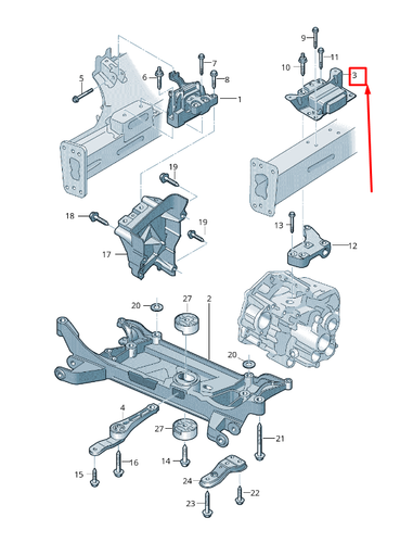 VW GOLF VII 5G MK7 Left Gearbox Mounting 5Q0199555BD NEW GENUINE | eBay