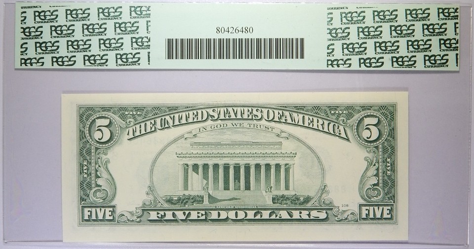 1995 $5 St. Louis PCGS 66 PPQ Lucky 8's Fancy Serial Number 88886400 | eBay