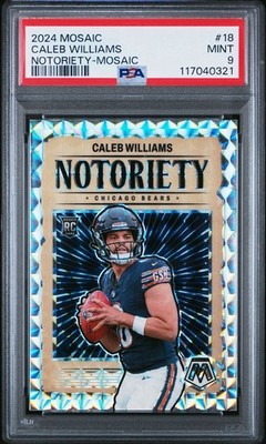 2024 PANINI MOSAIC NOTORIETY MOSAIC #18 CALEB WILLIAMS ROOKIE RC PSA 9 ...
