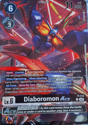 NM AA Alt Art Promo Diaboromon ACE P-114 from Digimon TCG Diaboromon ...