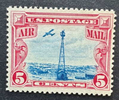 US Stamps Scott C11 5c 1928 airmail Beacon on Rocky Mountains M/NH ...