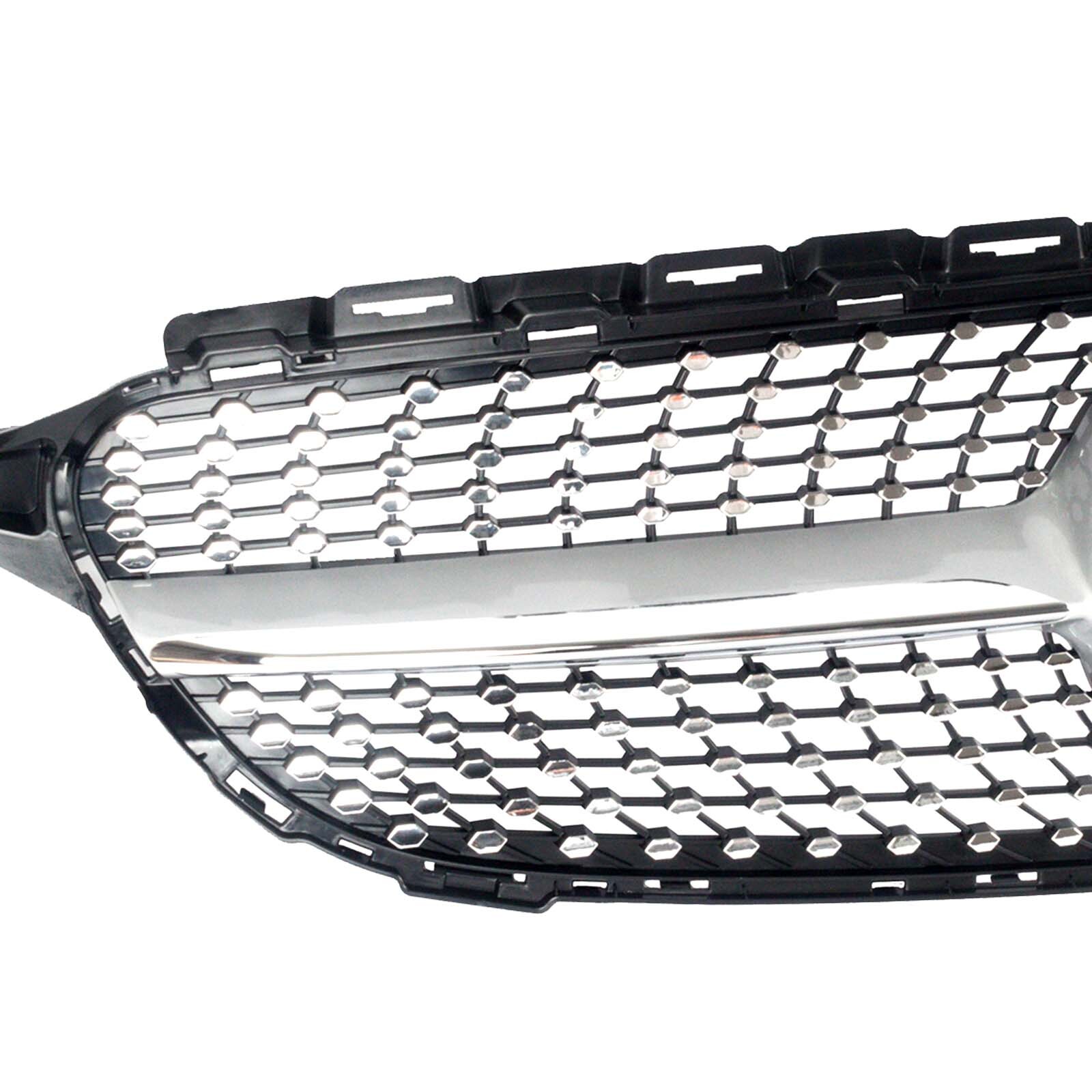 Silver Diamond Grille Front Fit For 2015-2018 W205 C-Class C250 C300 | eBay