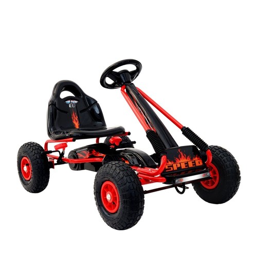 Rigo Kid Pedal Push Go Kart Car Ride On Toy Race Buggy Rubber Tyre Red ...