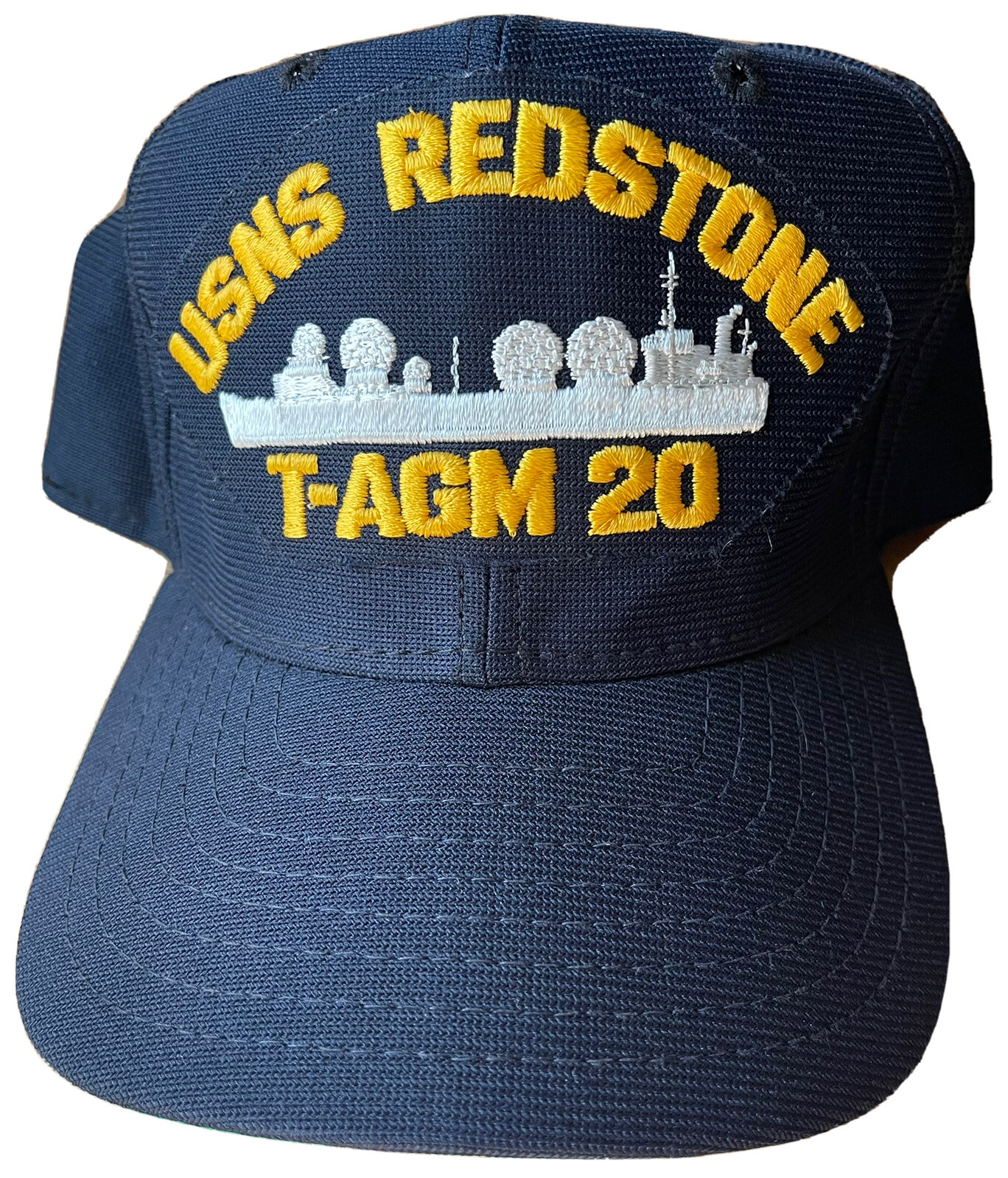 USNS REDSTONE T-AGM 20 NASA APOLLO MISSION BASEBALL CAP HAT, NAVY BLUE ...