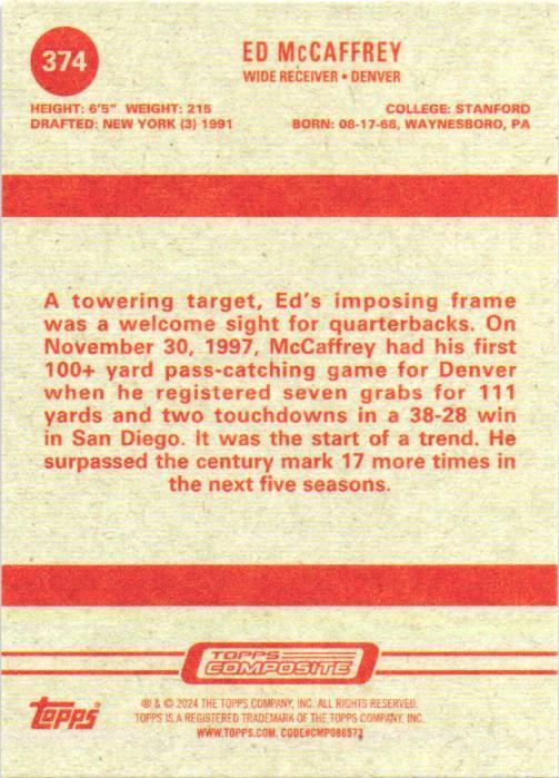 2023 Topps Composite #374 Ed McCaffrey | eBay