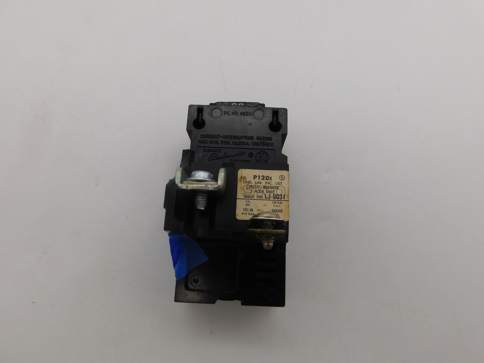 P120X - PUSHMATIC 20A AMP 1P POLE 10kA@120/240V BOLT ON SWD BREAKER ...