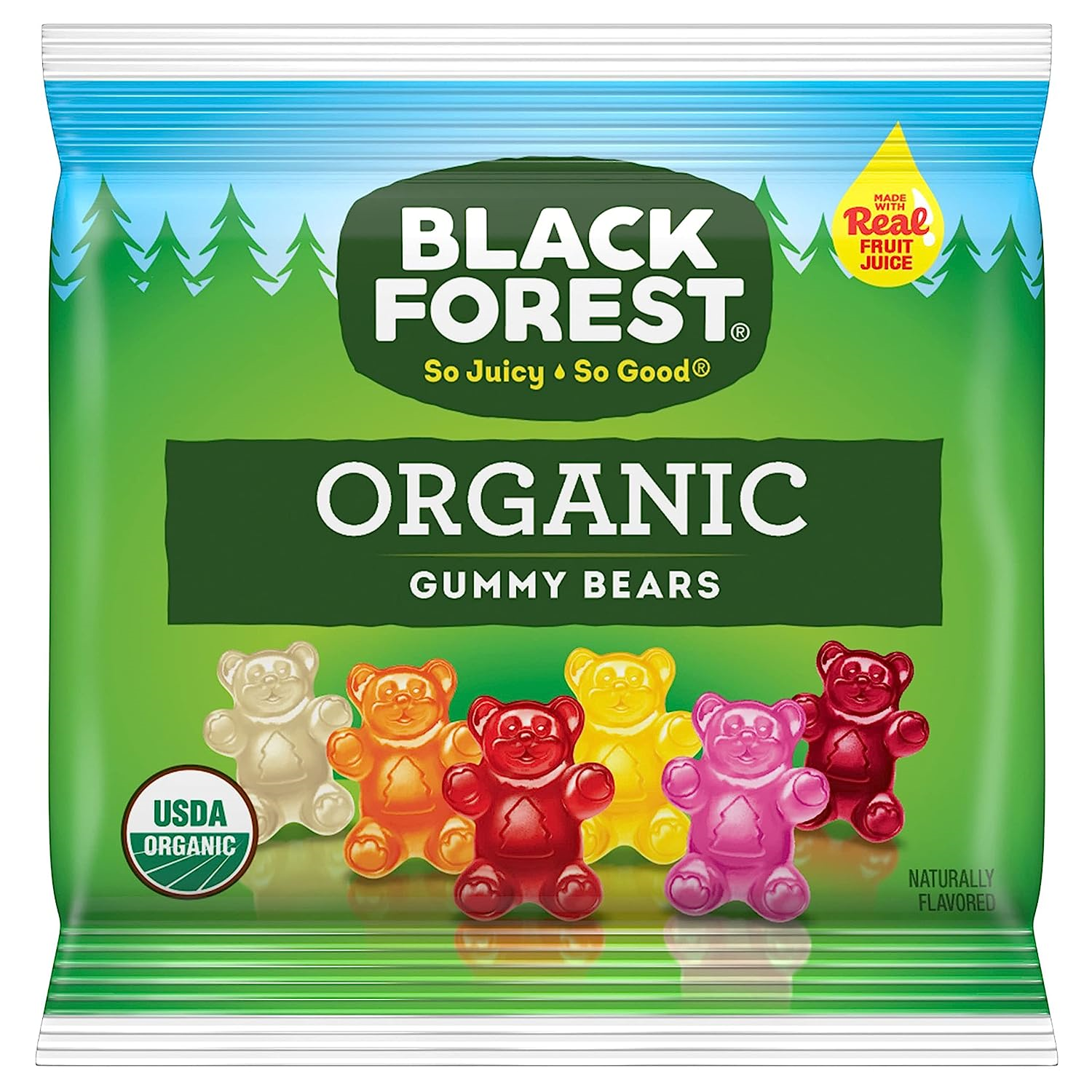 Black Forest Organic Gummy Bears, Summer Candy, 0.8 Ounce Pouches, 65 ...