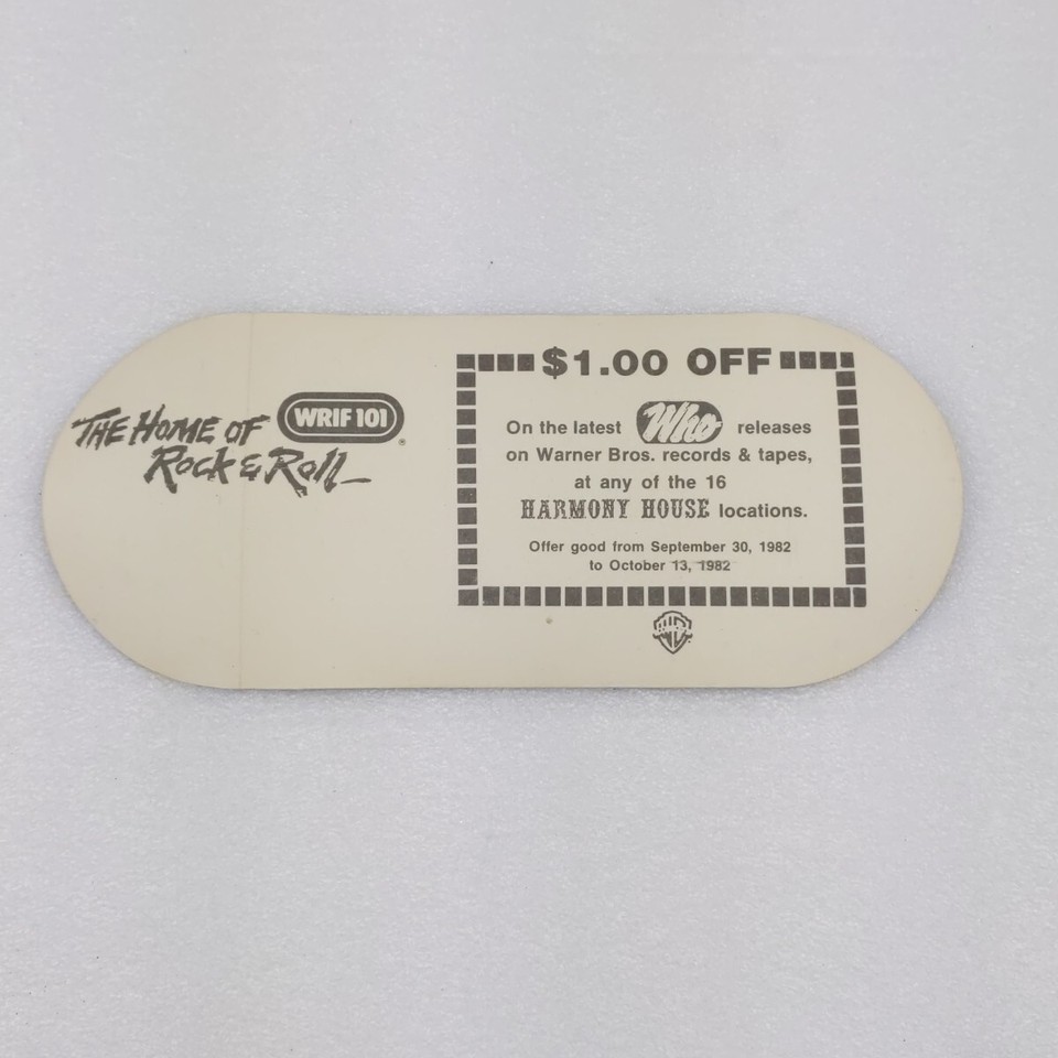 WRIF 101 Detroit Rock Radio, THE WHO Bumper Sticker Concert Promo ...