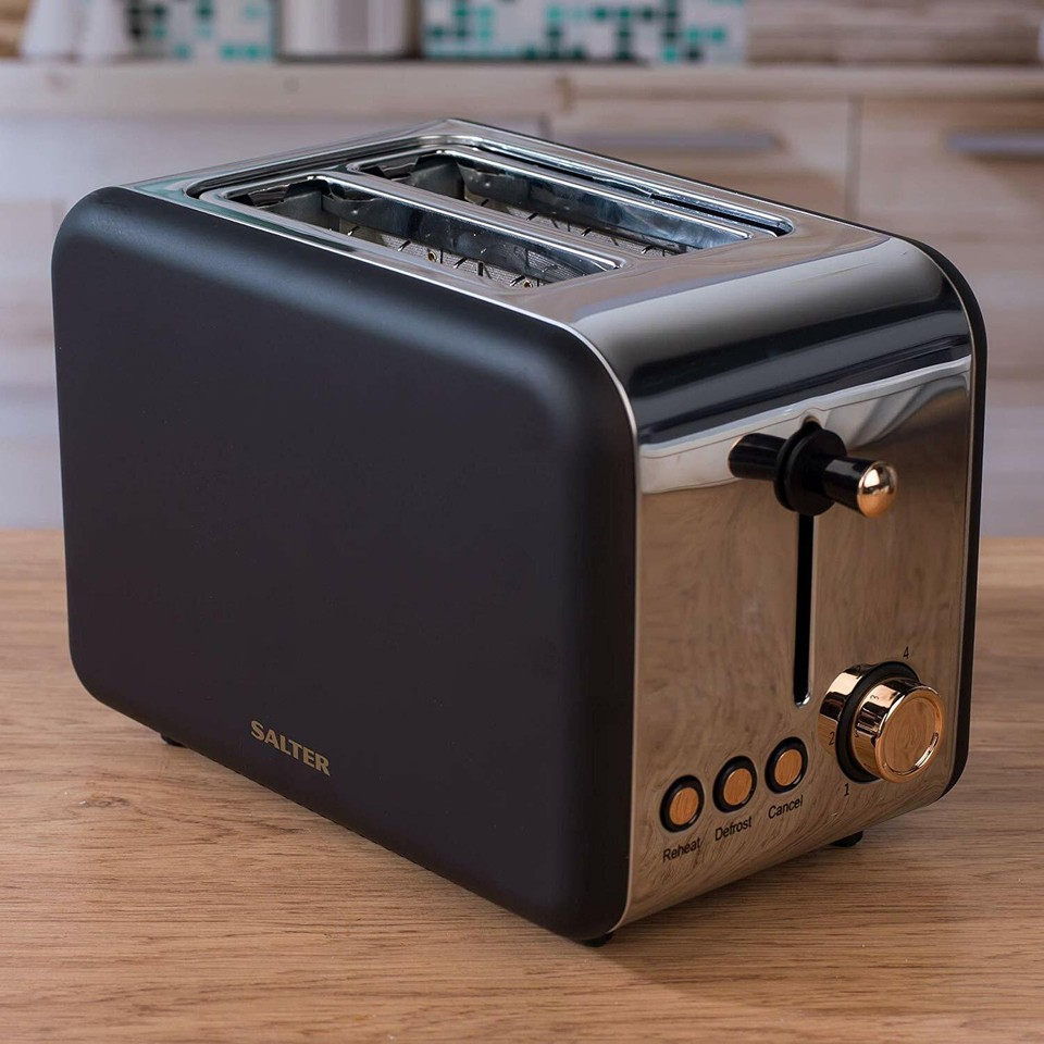 850w 2 Slice Toaster Matte Black Silver Rose Gold Toaster Stainless ...