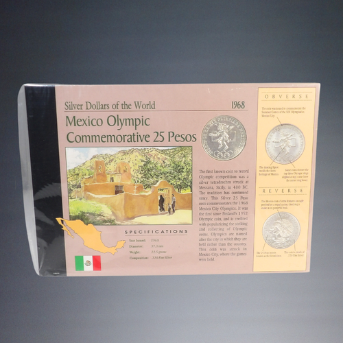 SILVER DOLLARS OF THE WORLD '68 MEXICO OLYMPIC COMMEMORATIVE 25 PESO ...