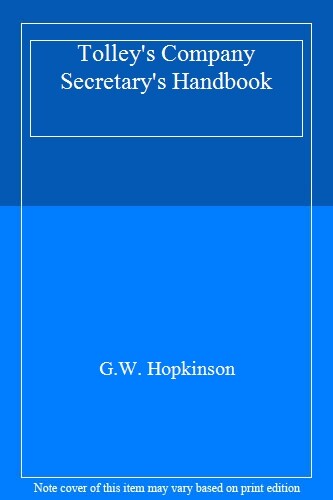 Tolley's Company Secretary's Handbook By Kpmg Peat Marwick,Jerry ...