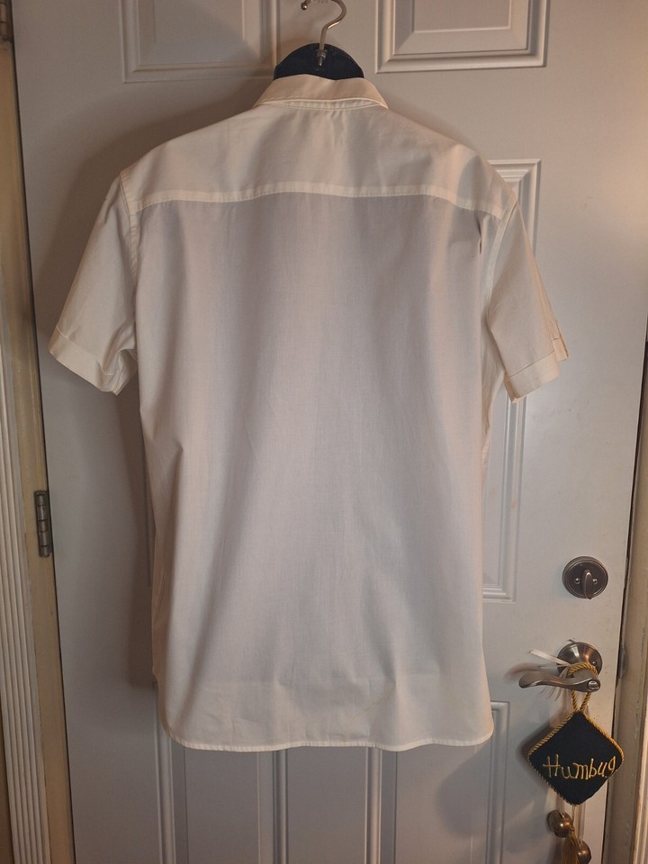 APT 9 Men's White Short Sleeve Button-down Shirt Flap Pockets Size XL ...