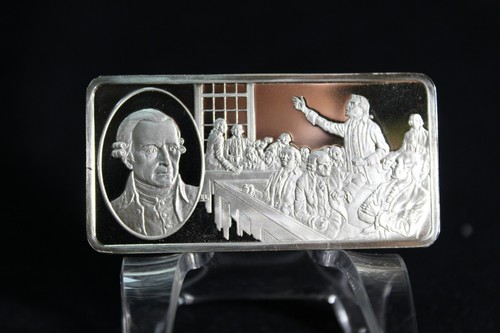 Patrick Henry Art Bar 1 oz .925 Fine Silver 100 Greatest Americans # ...
