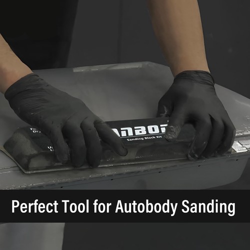 Upgrade Sanding Block Kit 7PC with MidBlock, Wet or Dry Auto Body ...
