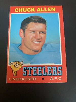 1971 Topps Football #6 Chuck Allen EX+/NM Pittsburgh Steelers ...
