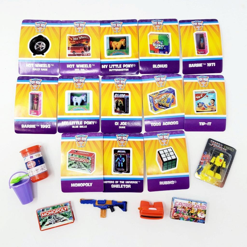 World's Smallest Micro Toy Box Series 1 - LOT of 20 Stickers + Toys ...