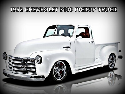 1952 Chevrolet 3100 Pickup Truck New Metal Sign: Hot Rod Restoration in ...