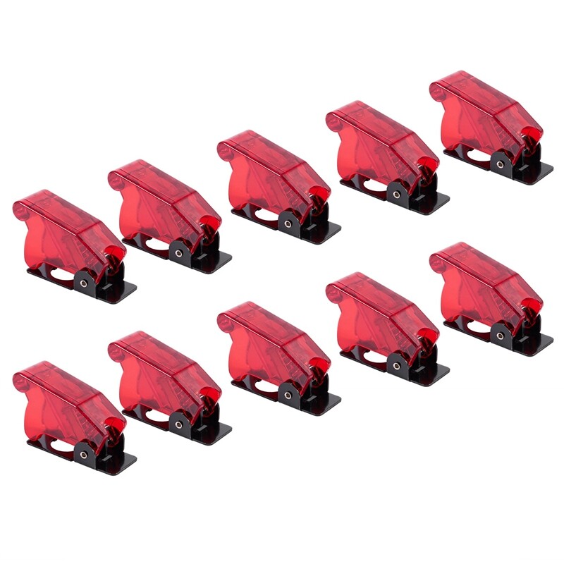 Plastic 12mm Tilt Switch Safety Cover Protector Guard 10Pcs Red M7C3 ...