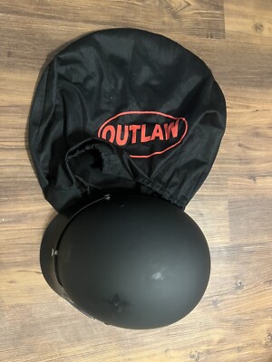 Outlaw Motorcycle Helmet T-70 DOT Medium Leather Straps Black Visor (57 ...