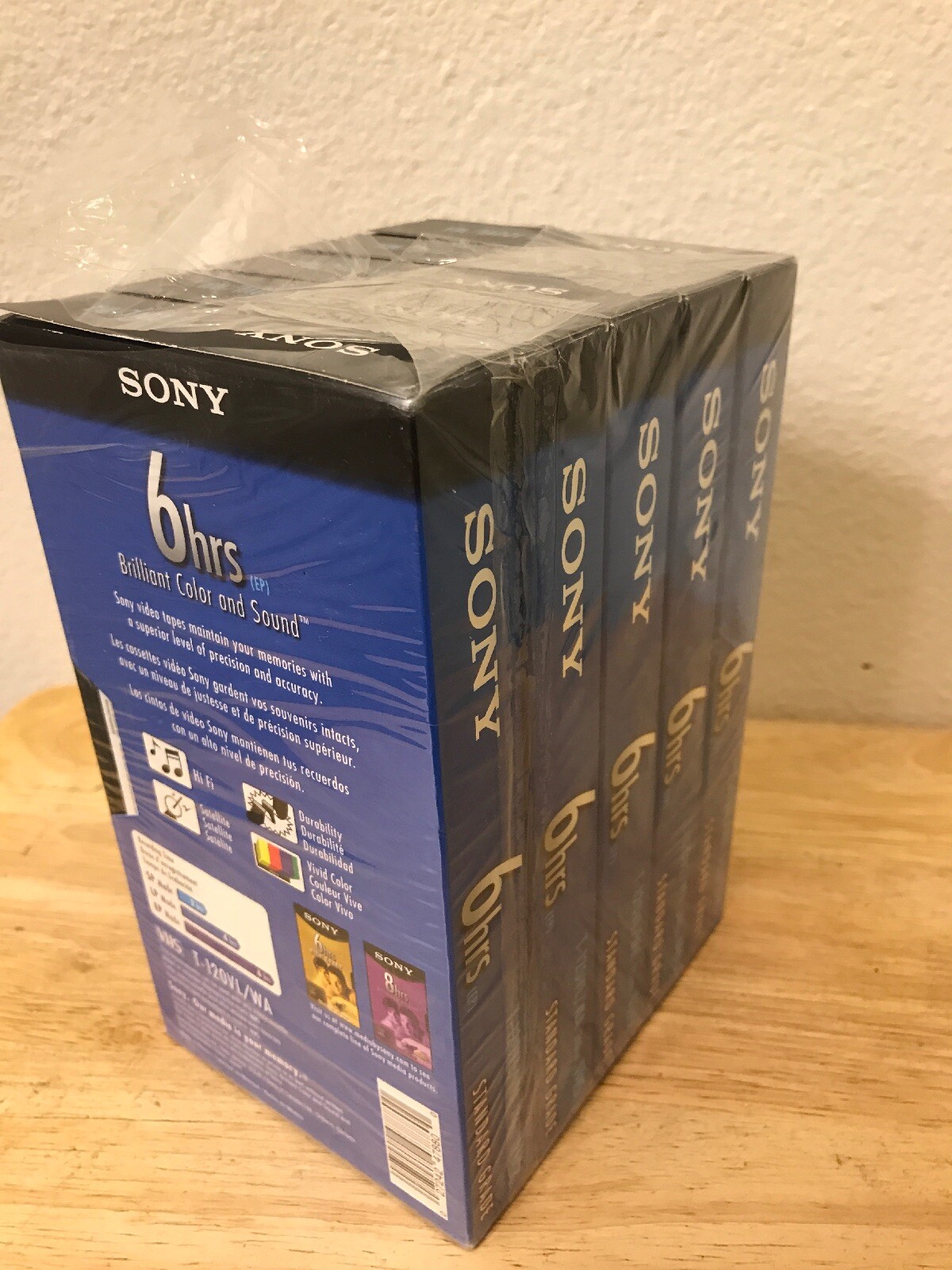 Sony T-120VF 6 Hour Blank VHS Video Cassette Tapes 5 Pack 27242478800| eBay