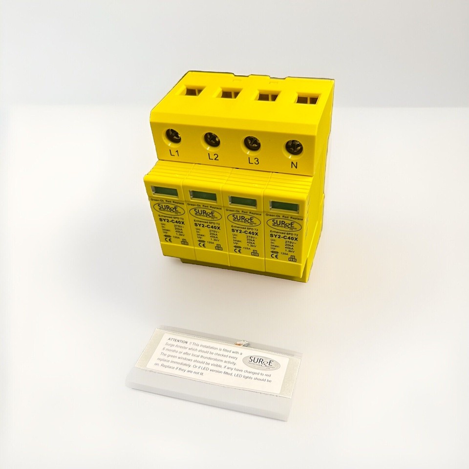 SPD SY2C40X 3 Phase Type 2+3 Pluggable Surge Arrester 10kA 275V | eBay
