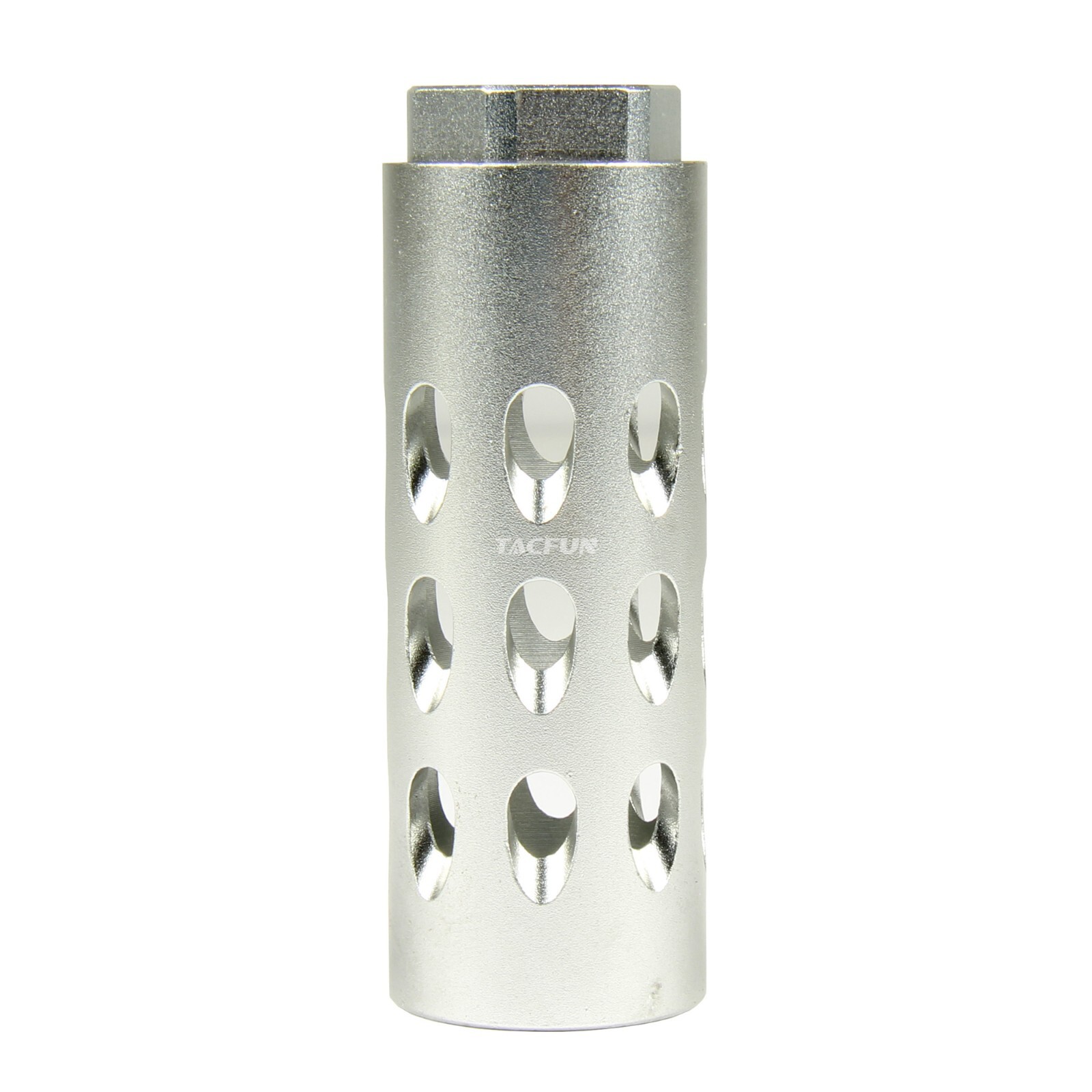 SILVER Aluminum Muzzle Brake Compensator 1/2x28 Thread for .223/.22lr ...