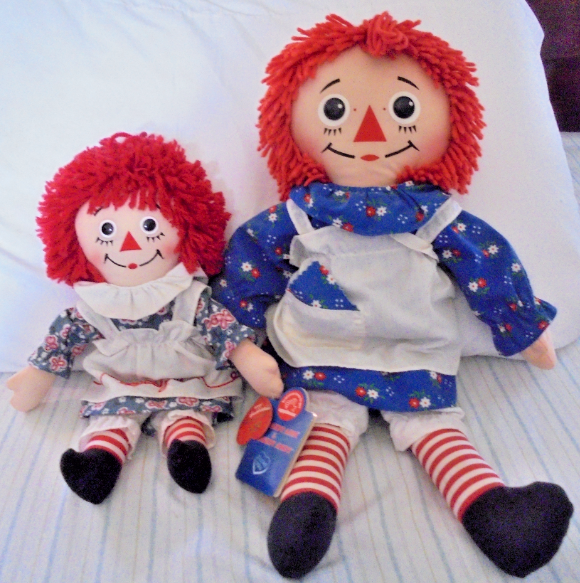 13" Raggety Ann Applause 85th Birthday Edition & 18" Playskool Raggety ...