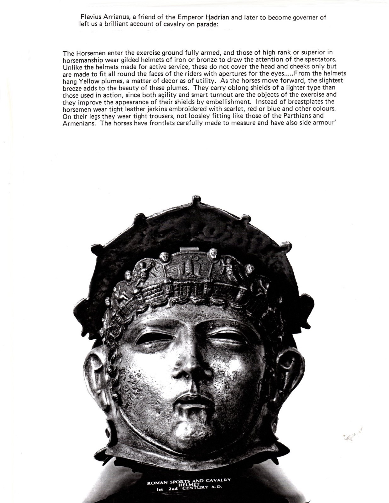 Roman Standard Bearer Signifer Masked Sports Cavalry Helmet Armor ...