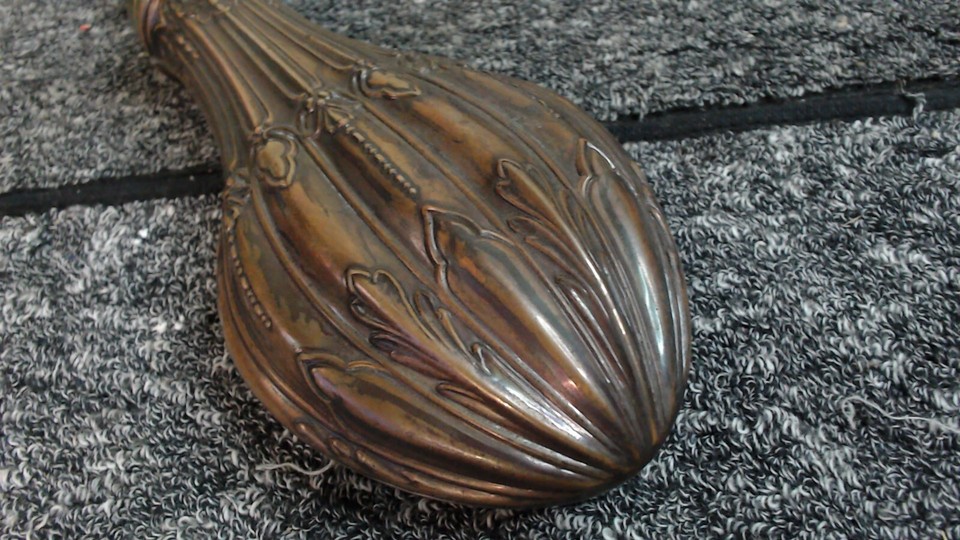RARE Ornate Copper Brass Powder Flask - Made In Italy | eBay