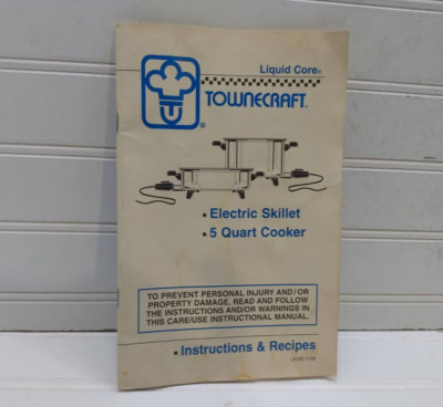 Townecraft by Chef's Ware Electric Skillet/Multi-cooker Recipe & Cook ...