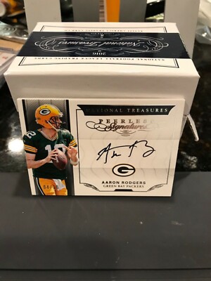 National Treasures Peerless On Card Autograph Packers Aaron Rodgers 04/ ...