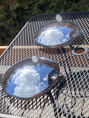 Genuine VTG Set Of 2 Deep Baby Moon Hubcaps Chevy Ford Dodge Rat Rod | eBay