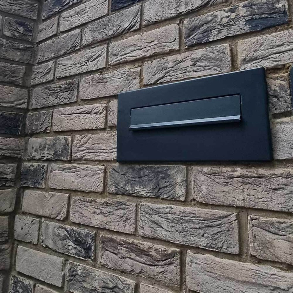 Through The Wall LFD-041 Letterbox with Telescopic Lockable Steel Mail ...